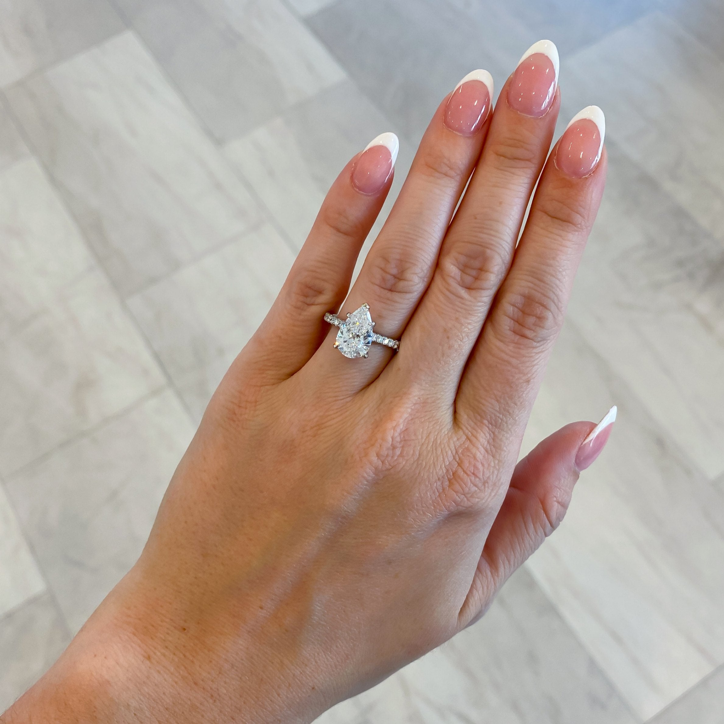 Jasmine Pear Lab Grown Diamond Engagement Ring